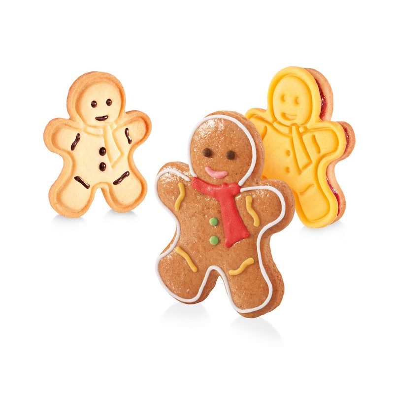 Juego y cortadores de muñecos de jengibre