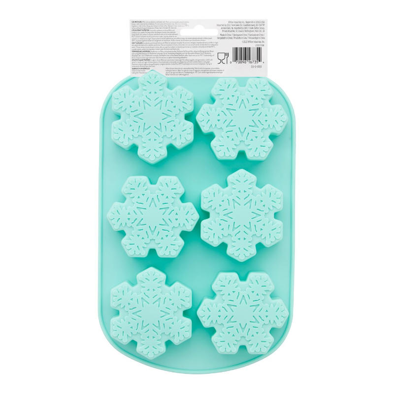 molde de silicona wilton de copos de nieve