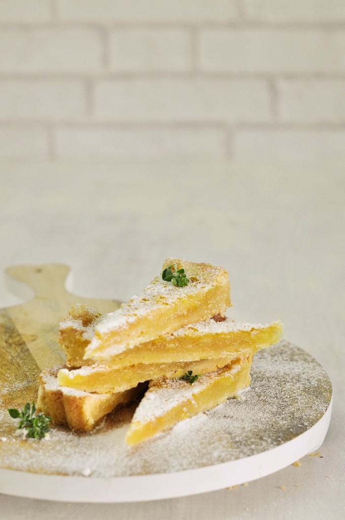 Receta de lemon bars, barritas de limón británicas